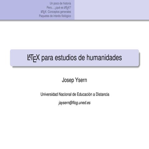 La tex para estudio de h umanidades_josep ysern_uned_1 | PDF | Desktop ...