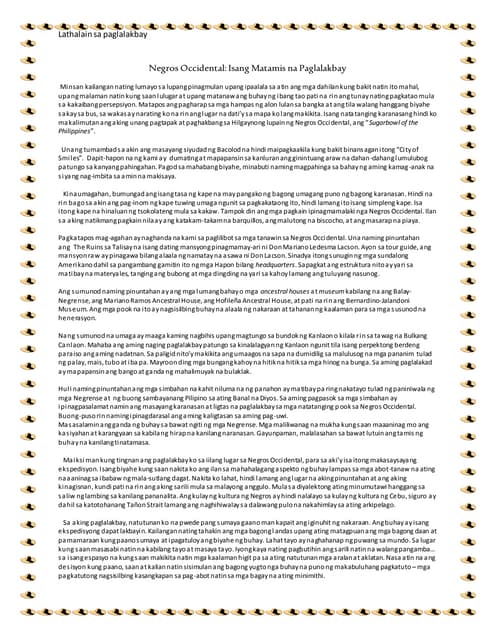 Halimbawa ng mga Lathalain | DOCX