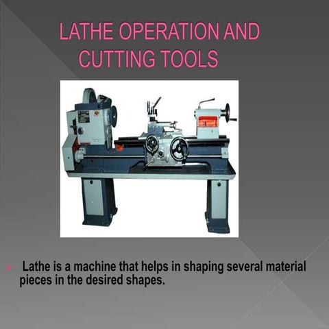 lathe cutting tools | PPTX