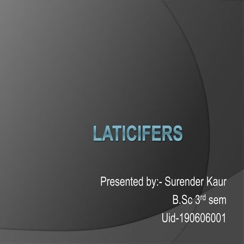 Laticifers | PPTX