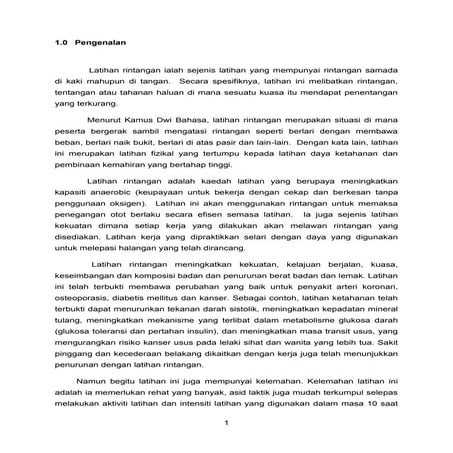 Latihan rintangan | DOCX