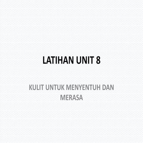 Latihan Unit 8 | PDF