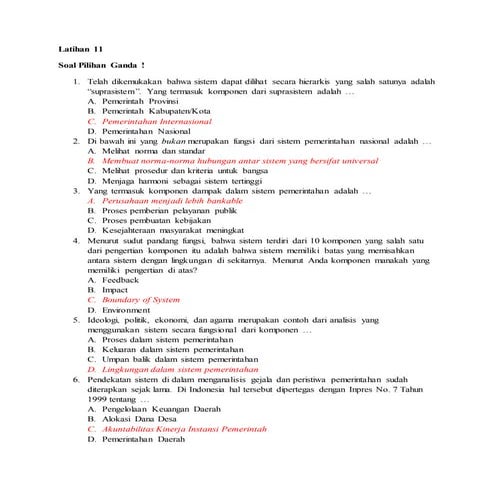 SRI SUWANTI - MIP - Latihan 11 | DOCX