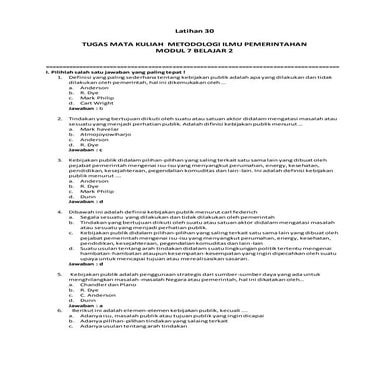 SRI SUWANTI - MIP - Latihan 30 | DOCX