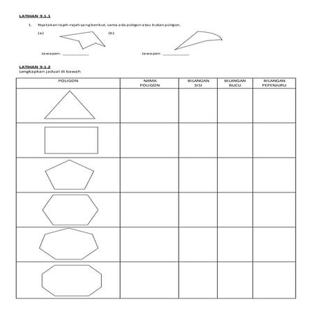 Latihan bab 9 poligon | PDF
