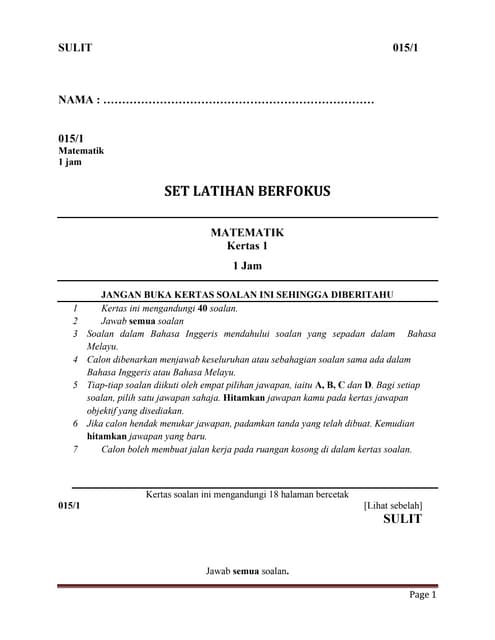 MATEMATIK TAHUN 4 - SOALAN + JAWAPAN | PDF