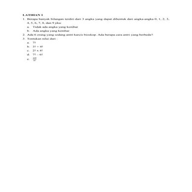 Latihan pert 1 | PDF