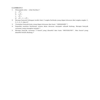 Latihan pert 2 | PDF