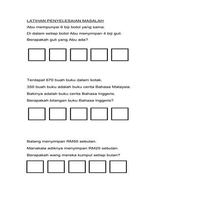 Latihan problem solving 2 aa | DOCX