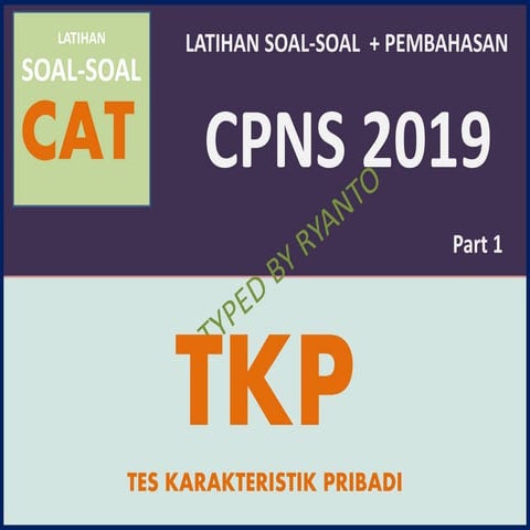 Latihan soal soal tkp cpns 2019 dan pembahasan | PDF