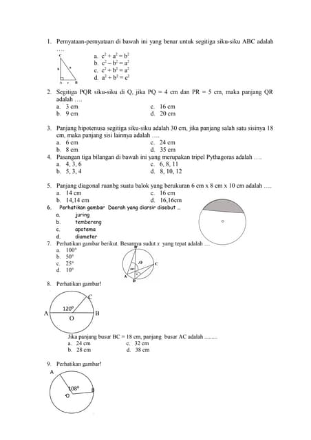 Soal lingkaran | PDF