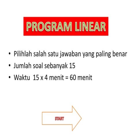Latihan soal program linear | PPT