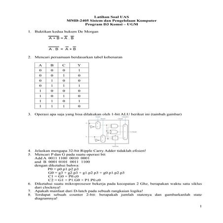 Latihan soal uas | PDF