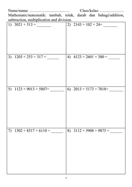 Latihan Pecahan Tahun 6 (Operasi Darab & Bahagi) | PDF