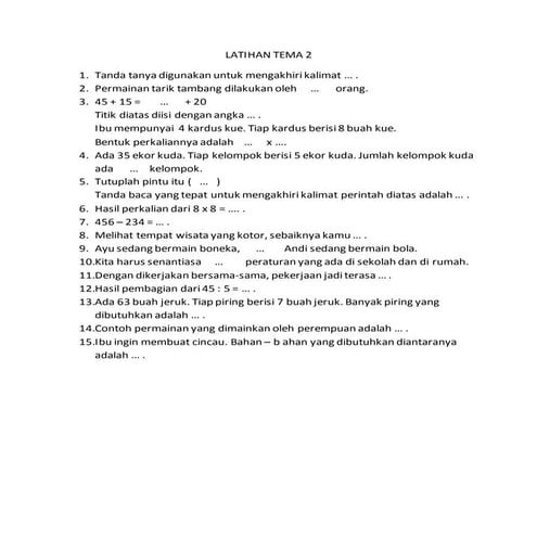 Latihan Tema 2 Pdf