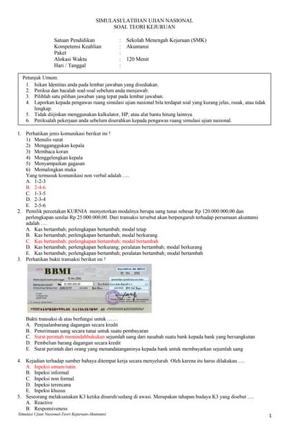 Soal accurate terbaru untuk mahasiswa ya | PDF