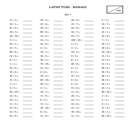 Latih Tubi - Bahagi | PDF