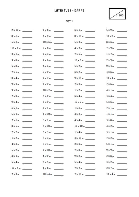Latihan Pecahan Tahun 6 (Operasi Darab & Bahagi) | PDF