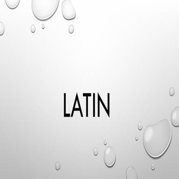 The evolution of the latin language | PPTX