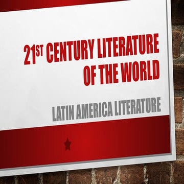 Exploring 21st Century Latin American Literature: Gabriel García ...