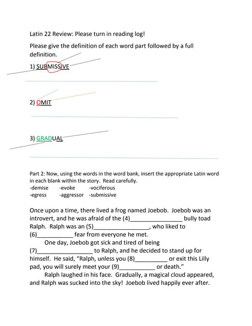 3 bears latin story revised | PDF