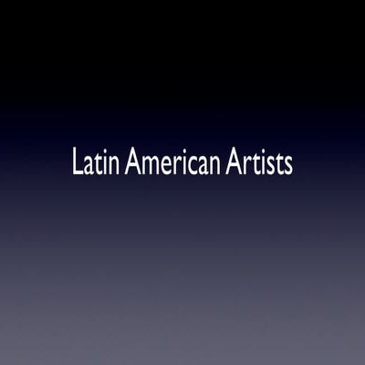 Latin American Artists | PDF