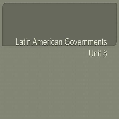 Latin American Governments (Cuba, Brazil, And Mexico) | PPTX