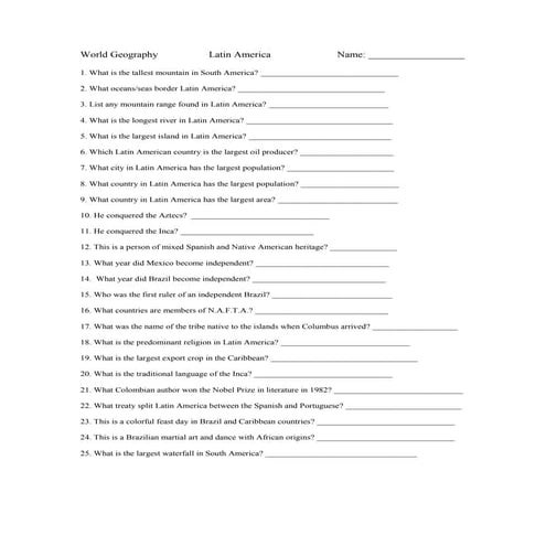 Latin america webquest | DOCX