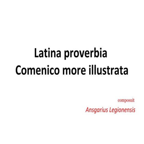 Latina proverbia | PPT