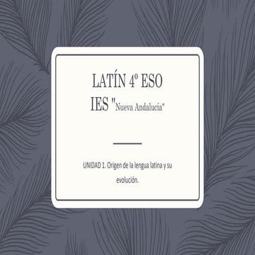 Latín origen lengua y evolución | PDF