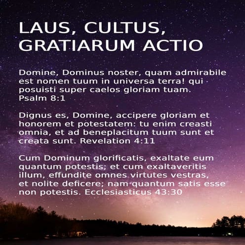 Latin Praise Worship Thanksgiving Tract | PDF