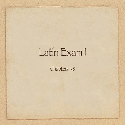 Latin Review I | PPT