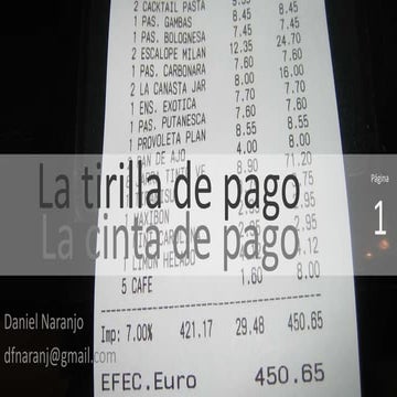 La Tirilla De Pago | PPTX