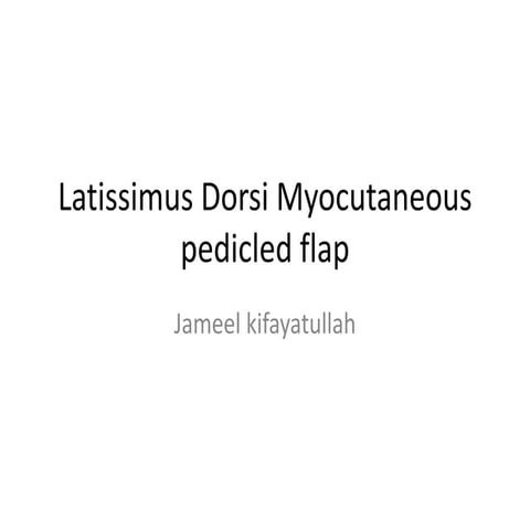 V-Y Advancement flap - for Fingertip amputations | PPTX