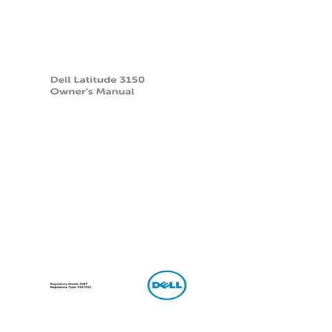 Dell Latitude 11 Education Series (3150) Manual PDF (English) / User ...