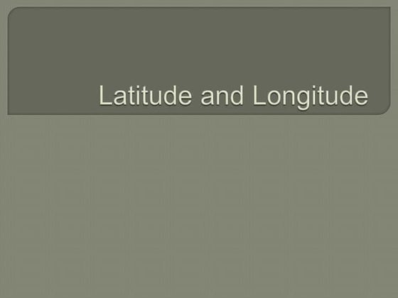 Latitude and longitude | PPT