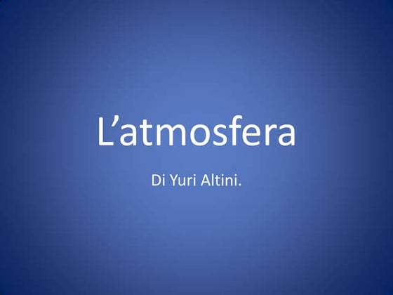 Mappa concettuale su strati atmosfera | DOCX