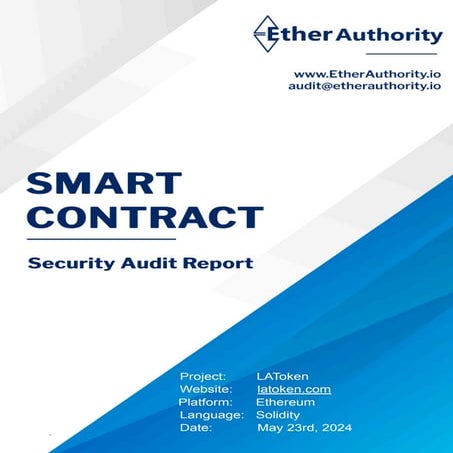 LAToken – Smart Contract Security Audit Report by EtherAuthority | PDF