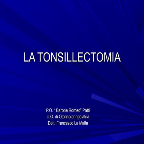 La tonsillectomia | PPT
