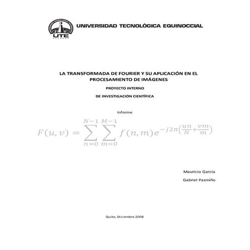 La transformada de fourier informe | DOCX