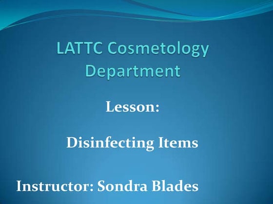 Lattc cosmetology department chemical draping | PPTX