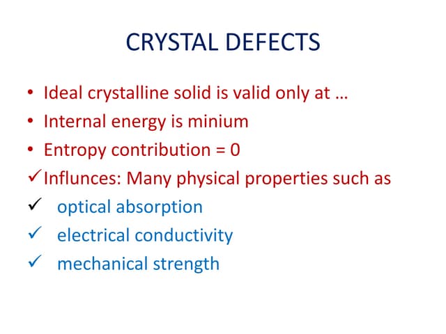 Crystal Defects | PPTX