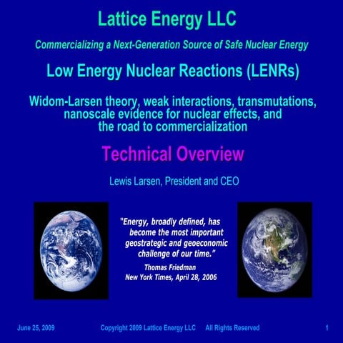 Lattice Energy LLC-Technical Overview-June 25 2009 | PDF