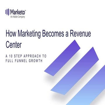 How Marketing Becomes a Revenue Center: A 10-Step Approach to Full ...