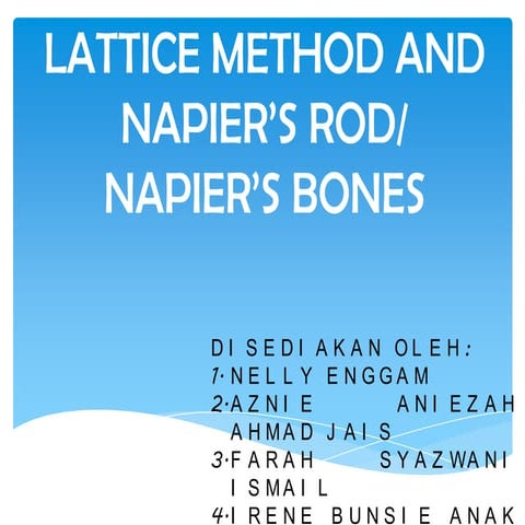 Lattice method MTE3101 | PPTX