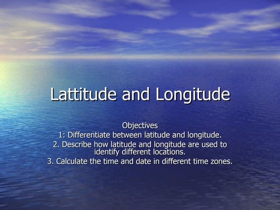 4 latitude and longitude | PPT | Geography | Science