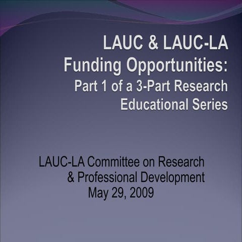 LAUC-LA Committee on Research and Professional Development, Session 1 ...