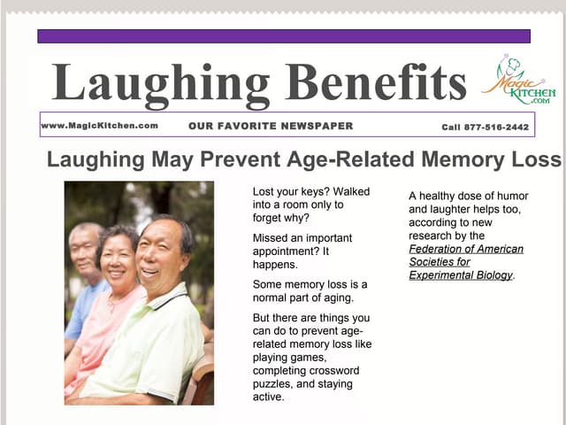 Laughter may Prevent Age-Related Memory Loss | PPT Laughter may Prevent Age-Related Memory Loss | PPT