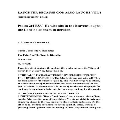 Laughter because god also laughs vol 1 | PDF