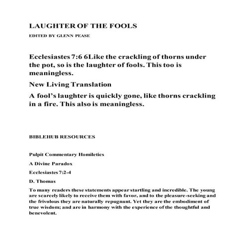 Laughter of the fools | DOCX